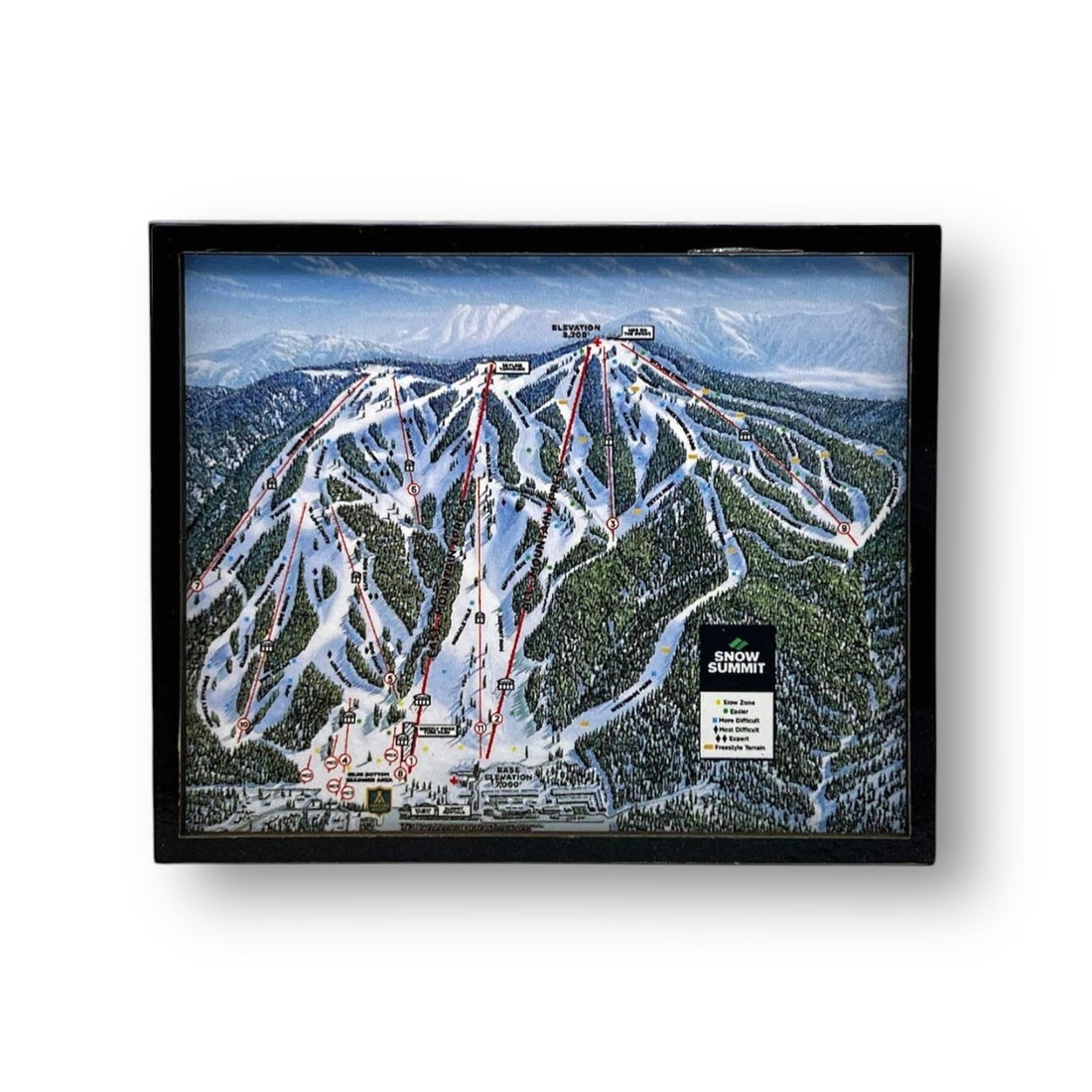 Snow Summit 2D Trail Map Magnet – Big Bear Mountain Resort